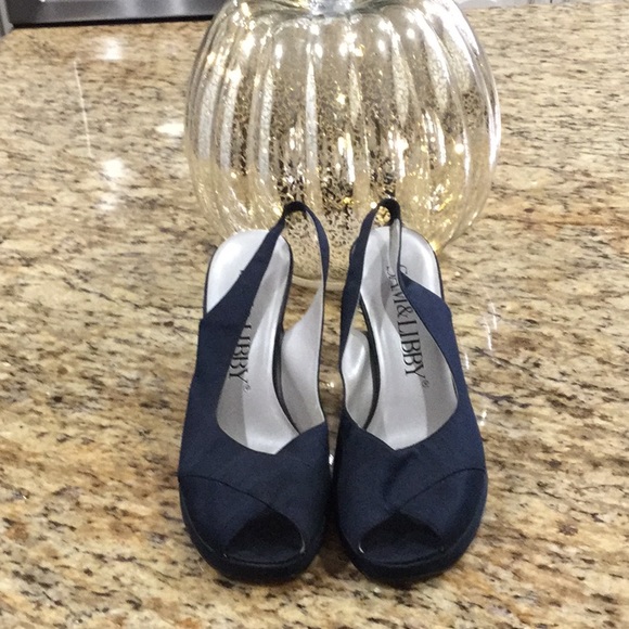 Sam & Libby | Shoes | Sam Libby Navy Heels | Poshmark